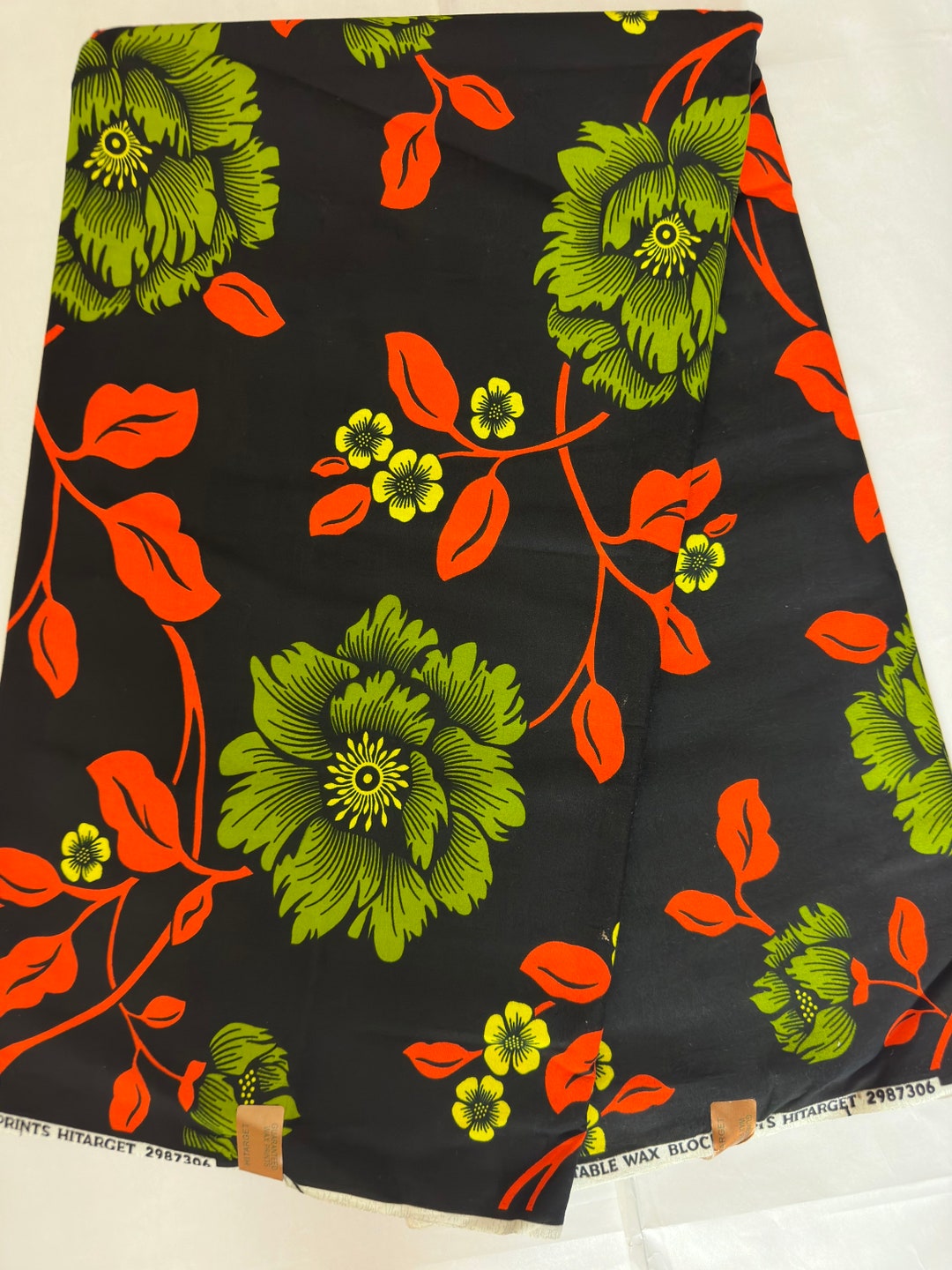 African Fabric - Ankara - Orange African Print Fabric - Ankara Print - Etsy