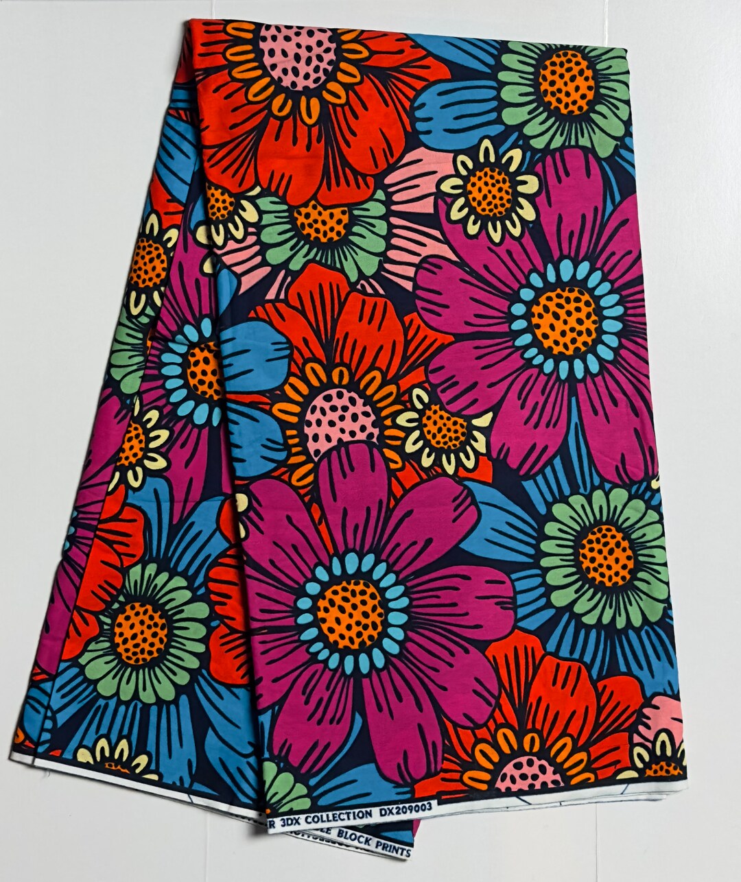 African Print Fabric, Ankara - Pink, Orange, Yellow Fabric - Etsy