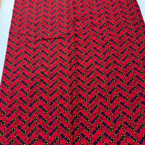 African Fabric - Red Ankara Fabric - African Clothing - Ankara Print ...