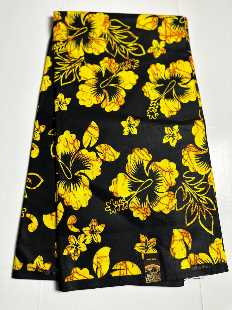 African Print Fabric, Ankara -golden Yellow Fabric - Etsy