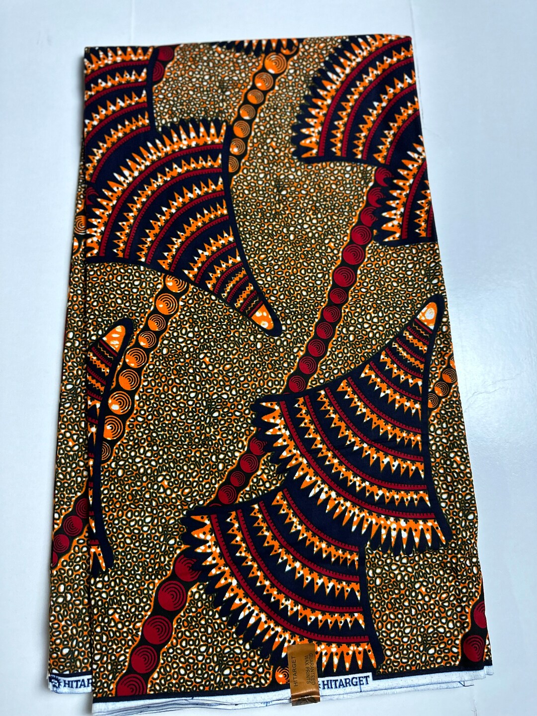 African Print Fabric, Ankara - Brown, Blue, Red, Orange Fabric - Etsy