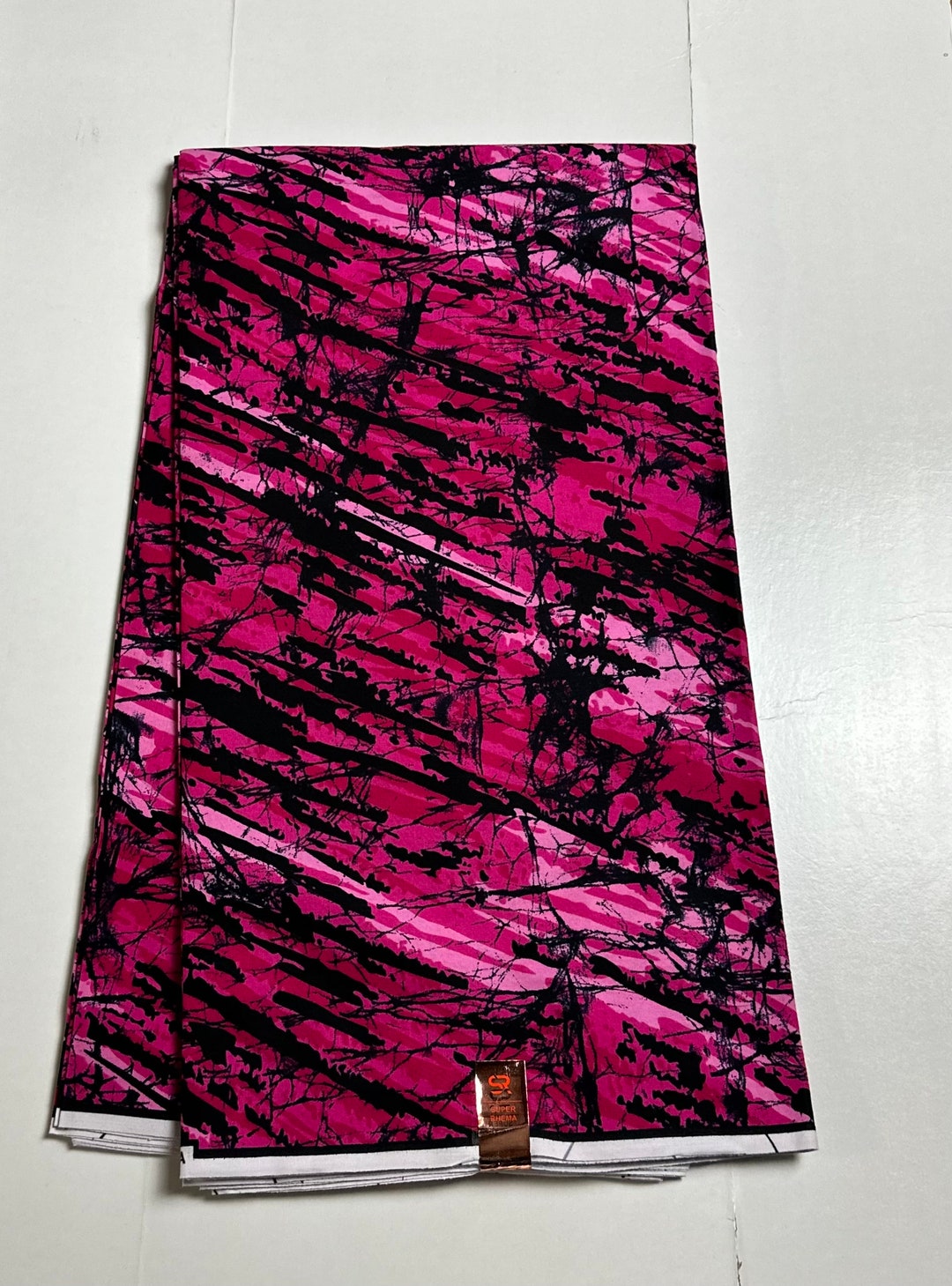 African Print Fabric, Ankara - Pink Fabric - Etsy