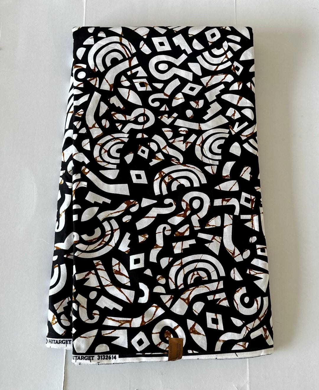 African Print Fabric, Ankara - White, Black Fabric - Etsy