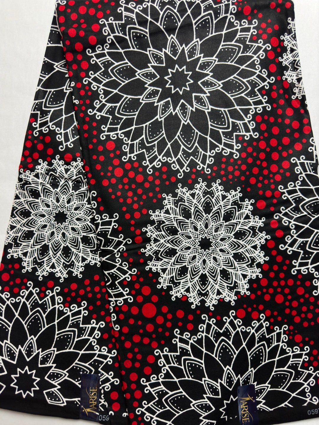 Red African Print Fabric - Ankara - African Clothing - Craft Fabric ...