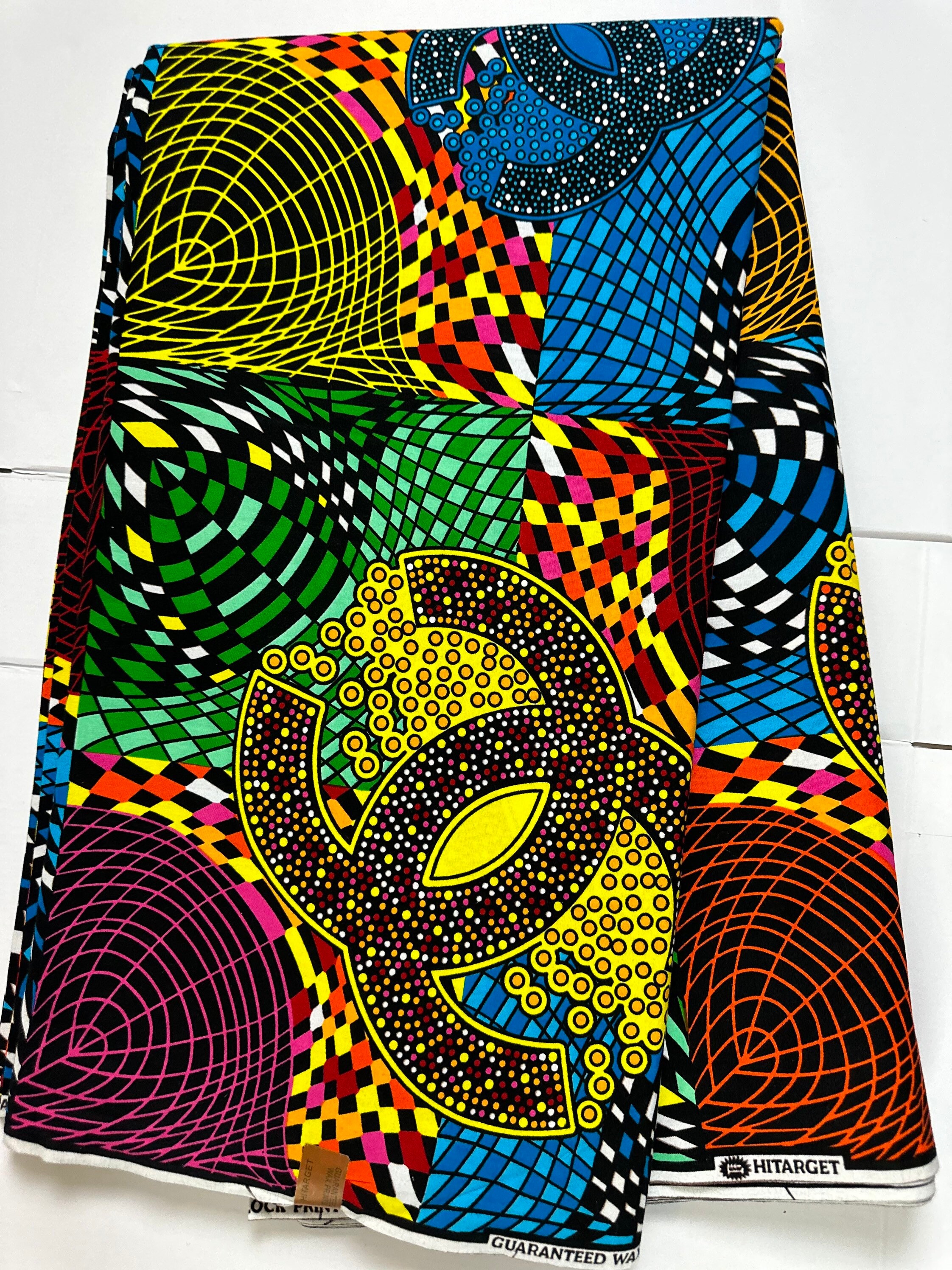 African Fabric - Yellow Ankara - African Clothing - Craft Fabric ...