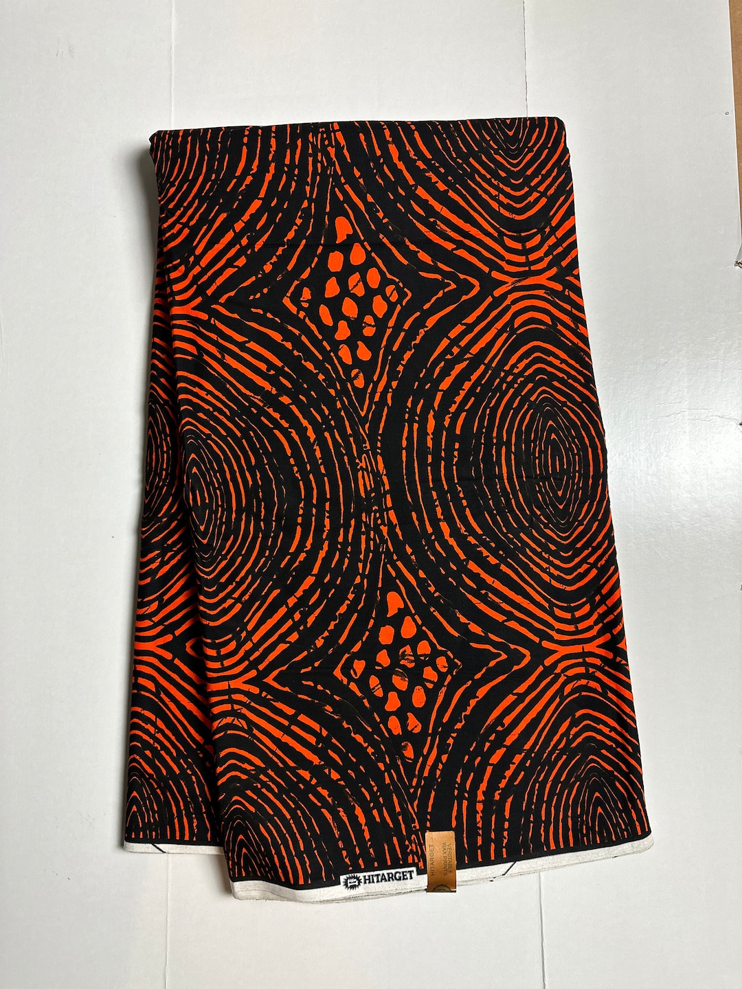 African Print Fabric, Ankara Orange Fabric - Etsy