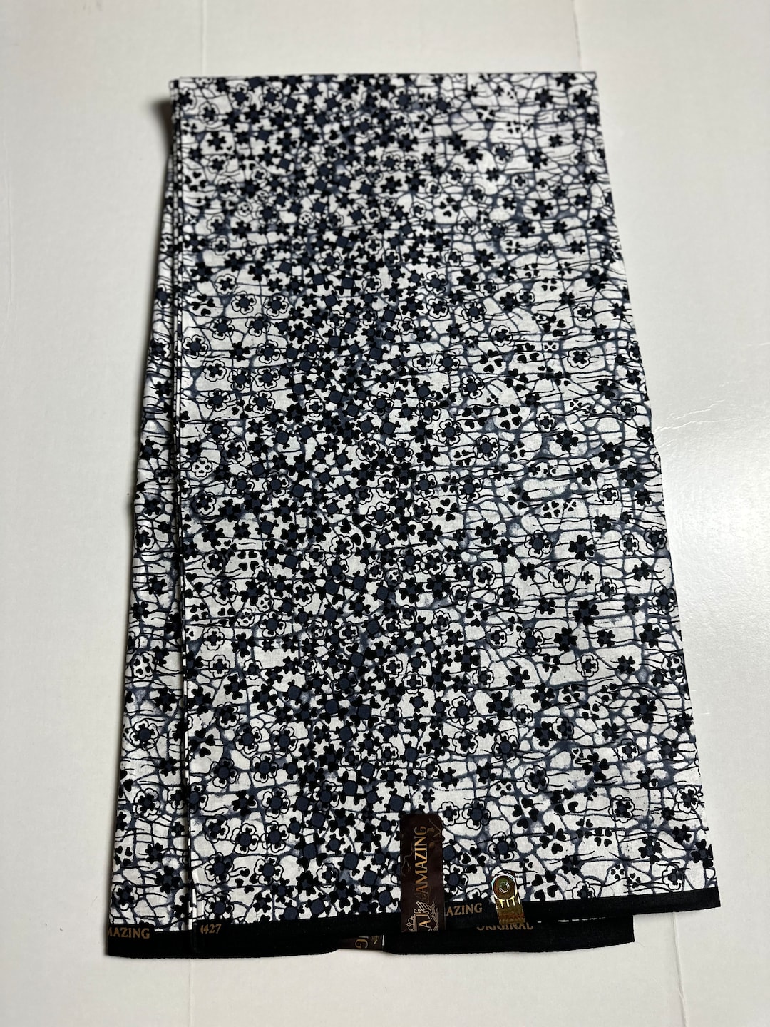 African Print Fabric, Ankara - White, Black Fabric - Etsy