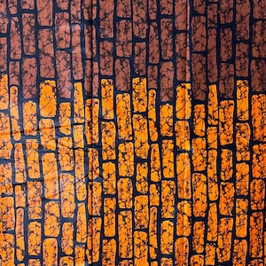 African Print Fabric, Ankara Orange, Brown Fabric - Etsy