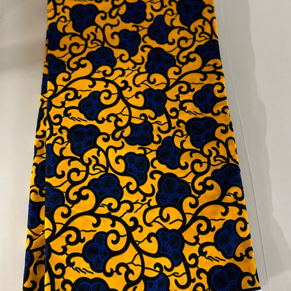 Yellow Blue Fabric - Etsy