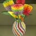 Modular Origami Vase With 4 Origami Roses - Etsy