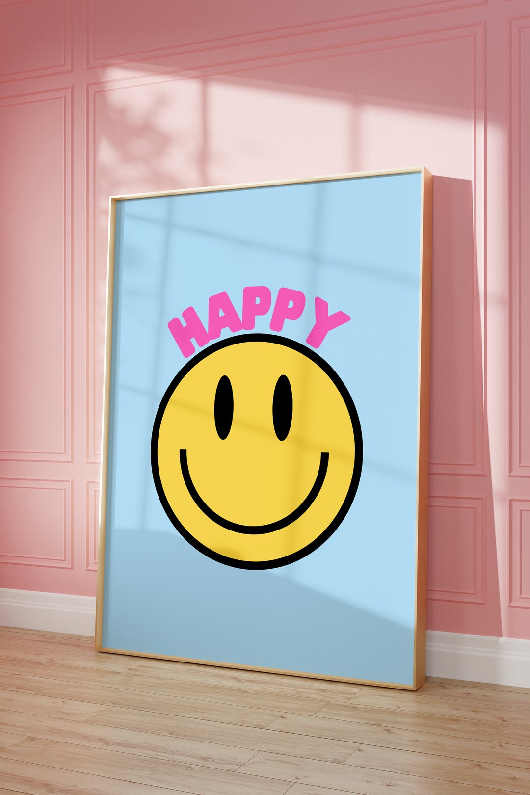 Happy Smiley Preppy Digital Download Preppy Wall Art Preppy Aesthetic ...