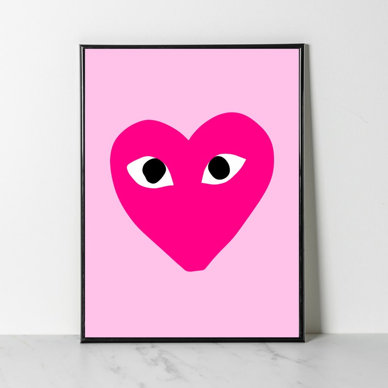 Preppy Heart Art - Etsy