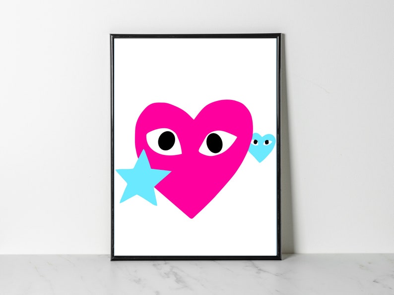 Preppy Heart digital Download Preppy Wall Art Preppy College Dorm Room ...