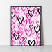 Pink Hearts Preppy (digital Download) Preppy Wall Art, Preppy Bedroom ...