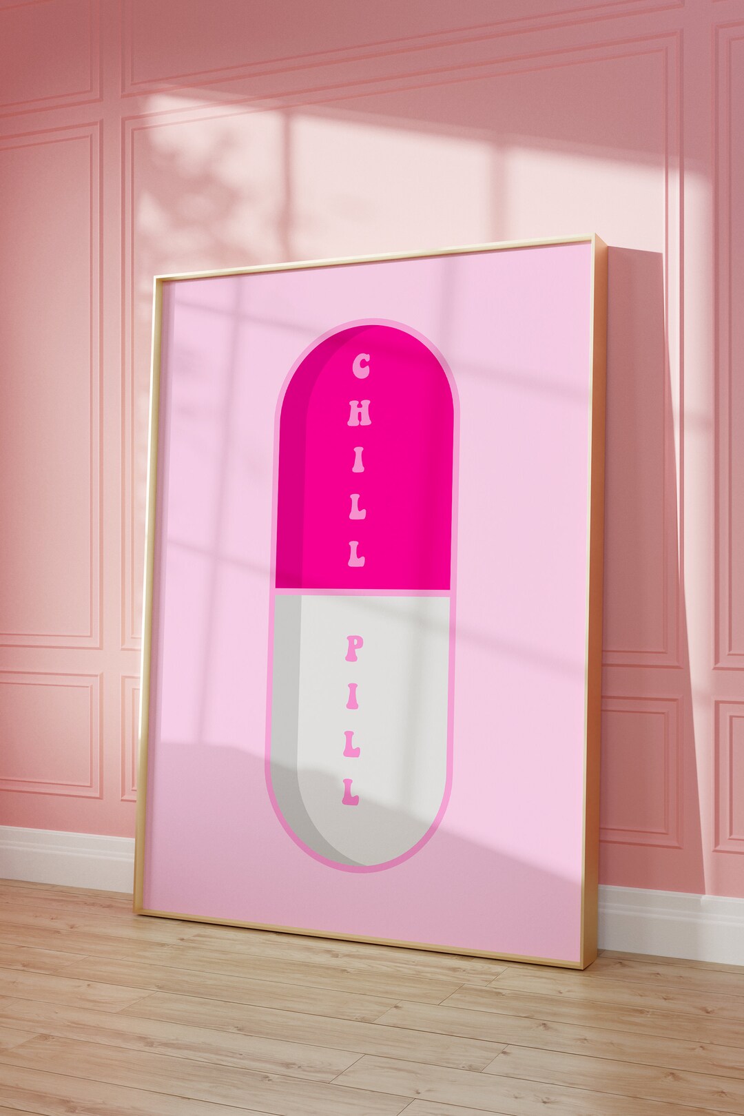 Chill Pill Art Preppy Digital Print Preppy Trendy Wall Art Retro Wall ...
