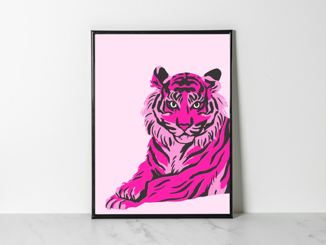 Pink Tiger Preppy (digital Download) Preppy Wall Art Preppy Dorm Room ...