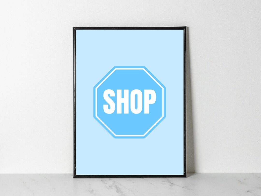 Shop Sign Blue Preppy (digital Download) Preppy Wall Art Preppy College ...