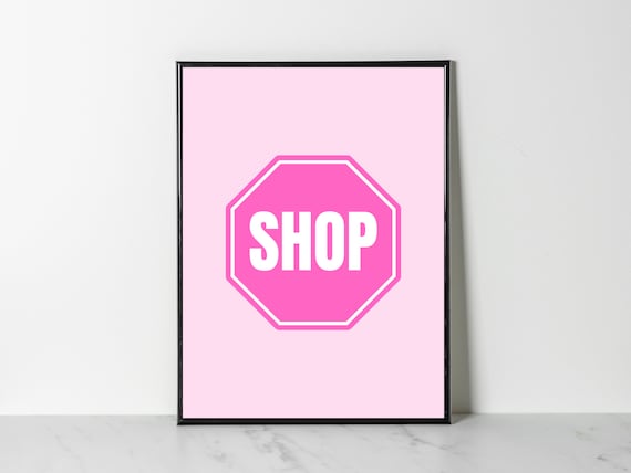 Pink Stop Sign