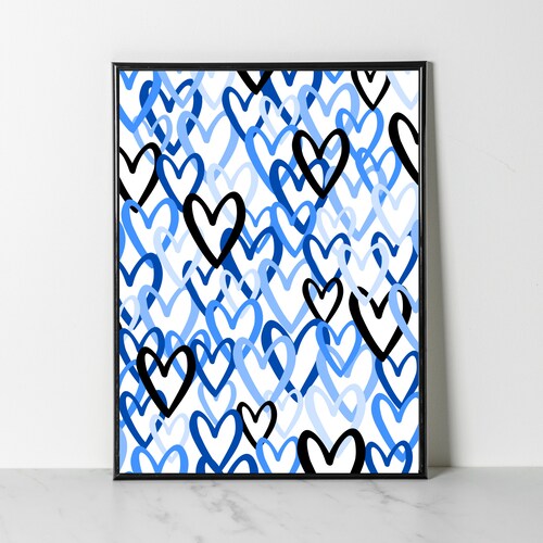 Blue Preppy Wall Art Pack of 9 digital Download Digital - Etsy