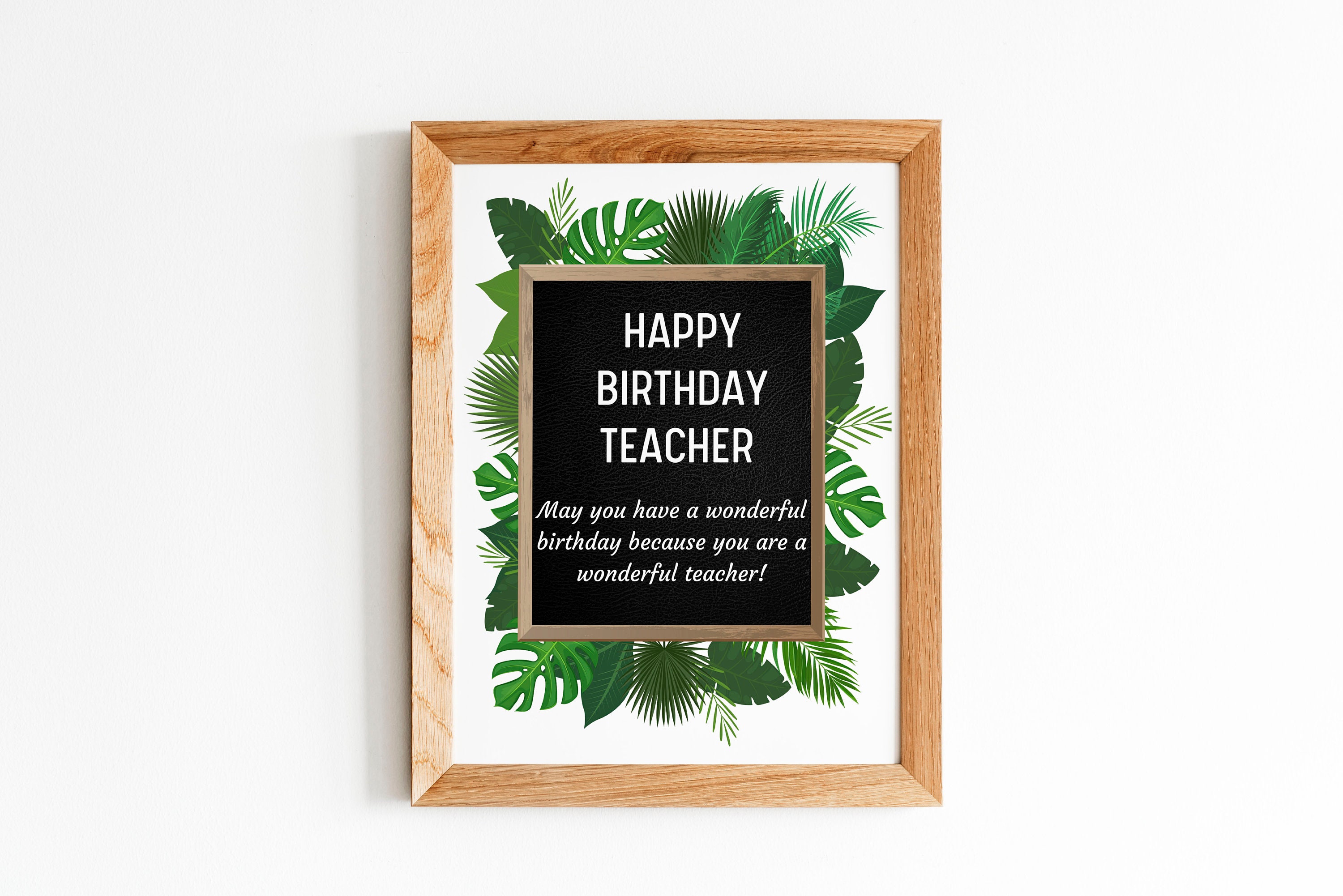 Printable Birthday Card for Teacher Teacher Birthday Card | Etsy