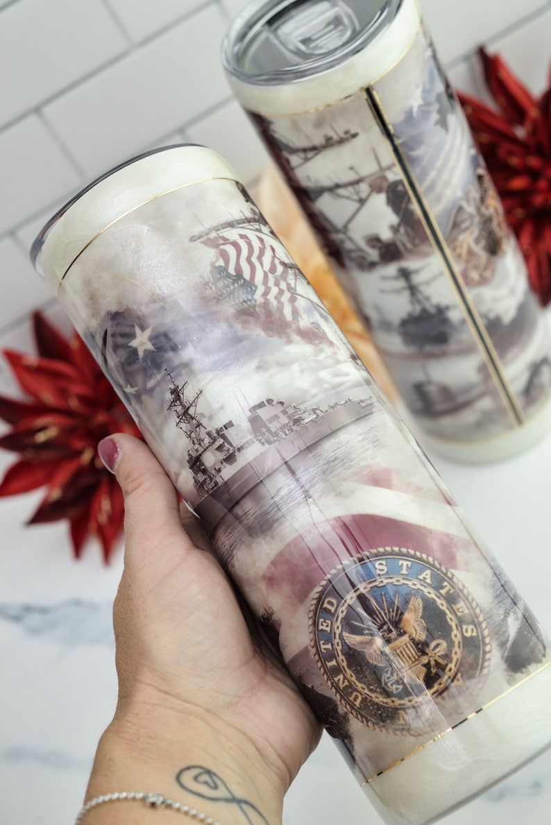 US Navy Proud 30 Oz Epoxy Tumbler, Military, Personalized, Navy Parent ...