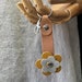 Handmade Leather Flower Keychain - Unique Floral Accessory - Perfect ...