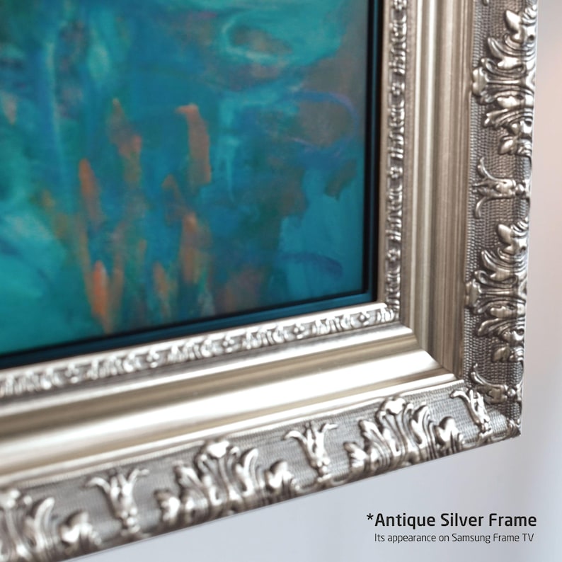 Antique Silver Bezel TV Frame, Customizable TV Frame, Compatible With ...