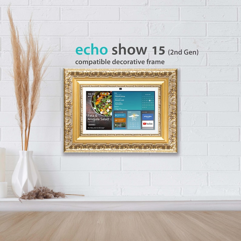 Rustic Gold Frame for Echo Show, Decorative Bezel - Etsy