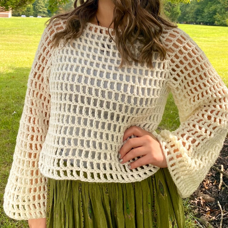 Open Knit Sweater - Etsy