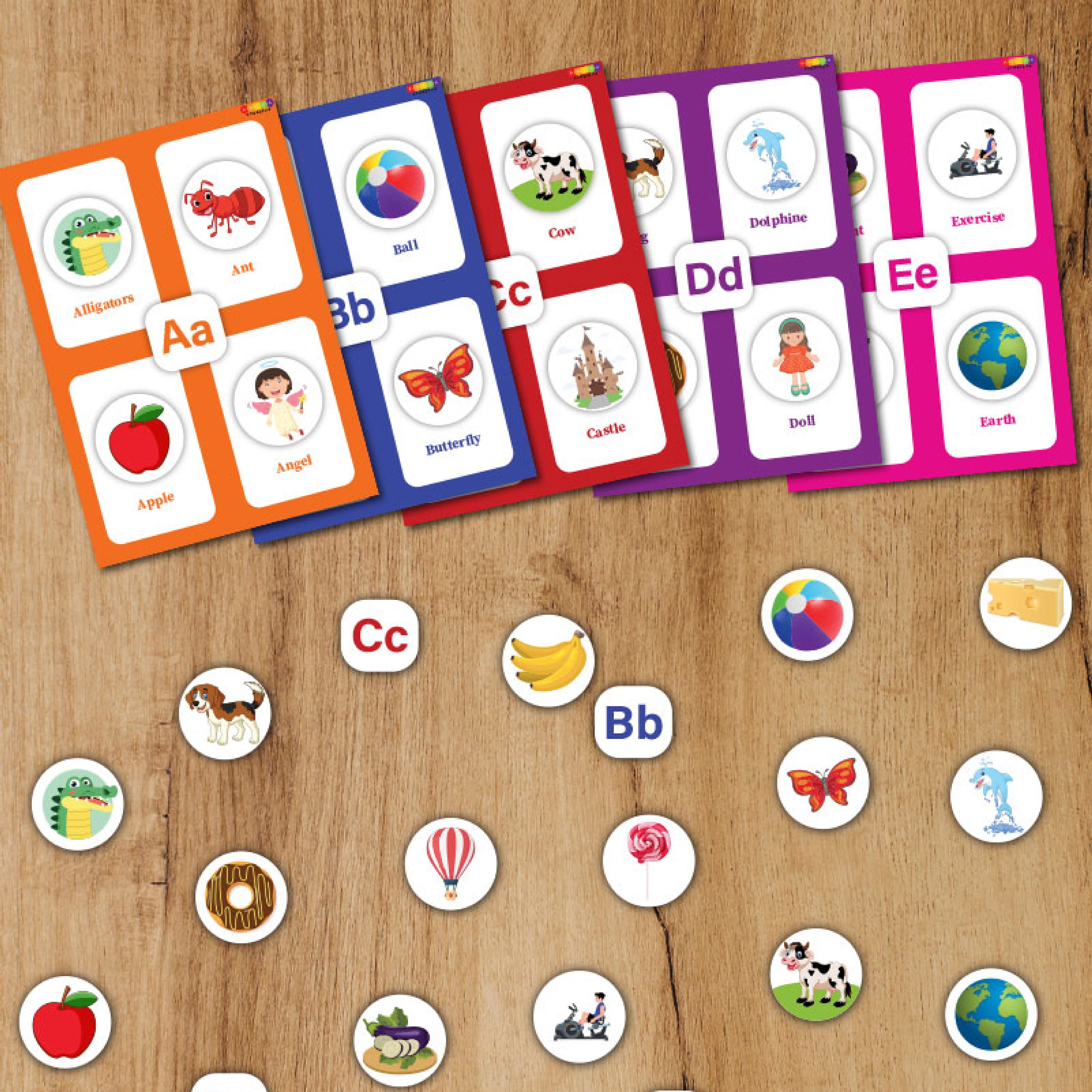 A to Z Printable Flash Cards, 260 Counters Alphabet Flashcards, Hook ...