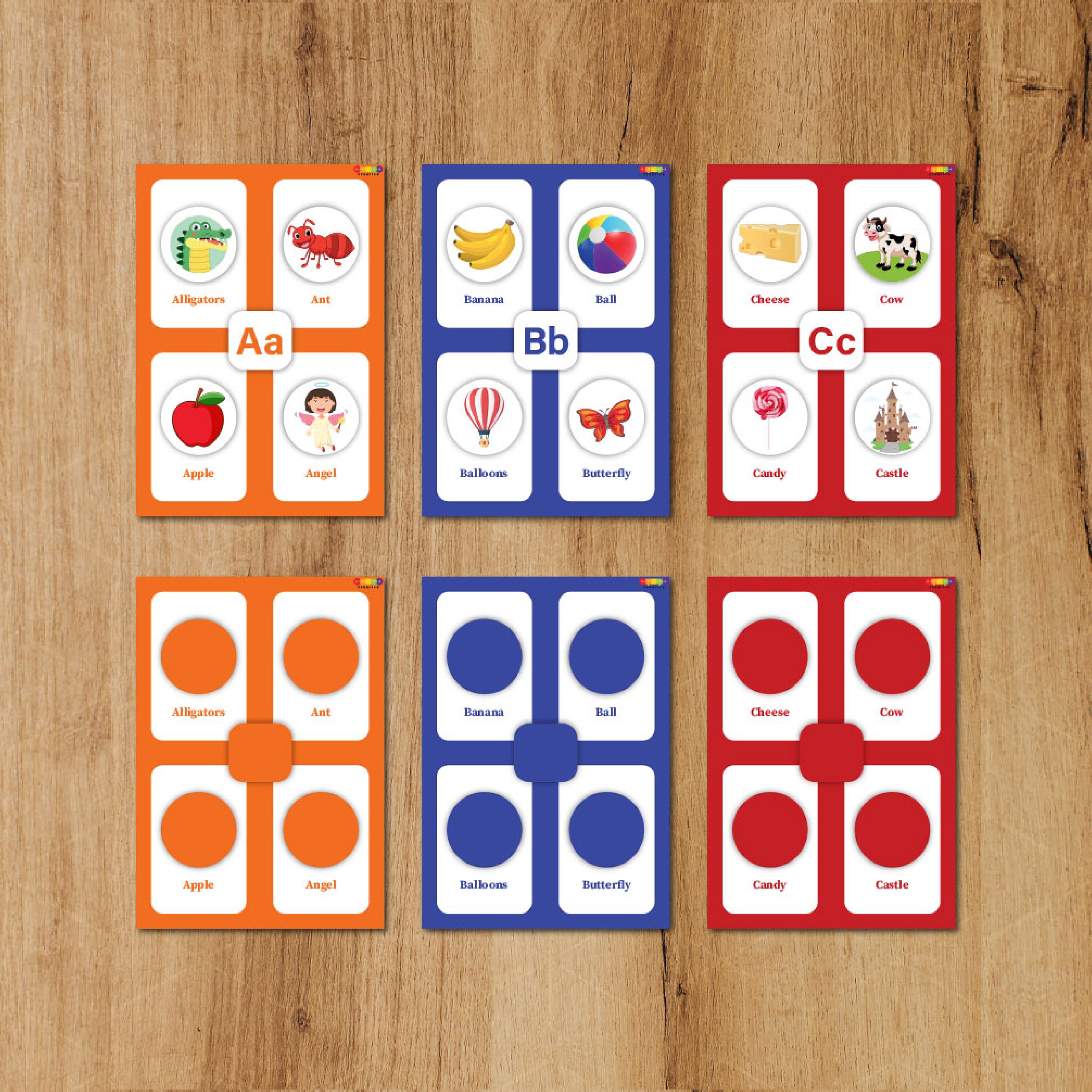 A to Z Printable Flash Cards, 260 Counters Alphabet Flashcards, Hook ...