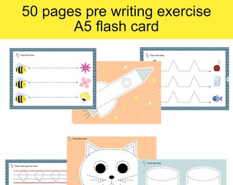 Pre Writing Cards - Etsy