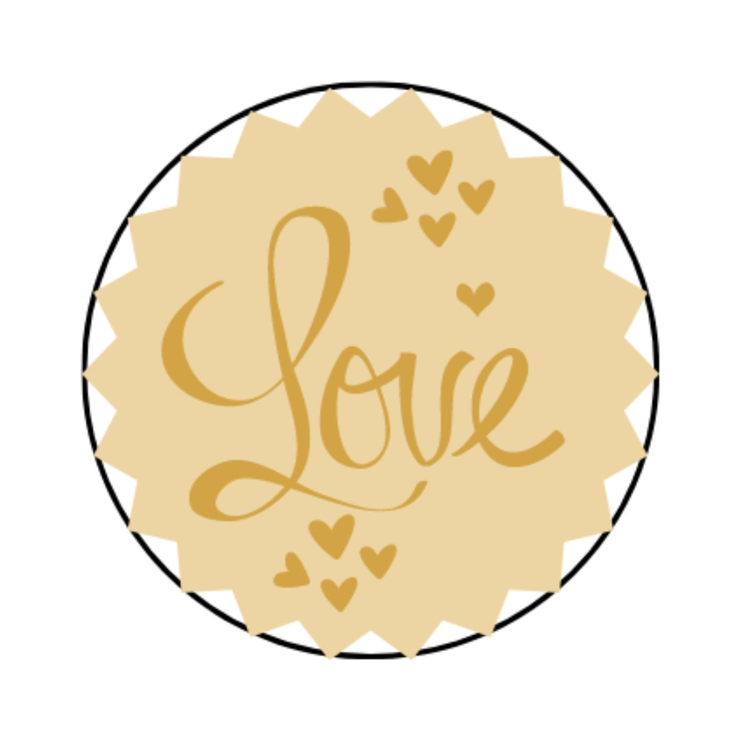 LOVE Stickers, 35 Mm Adhesive Labels, Valentine's Day Stickers, Gift ...