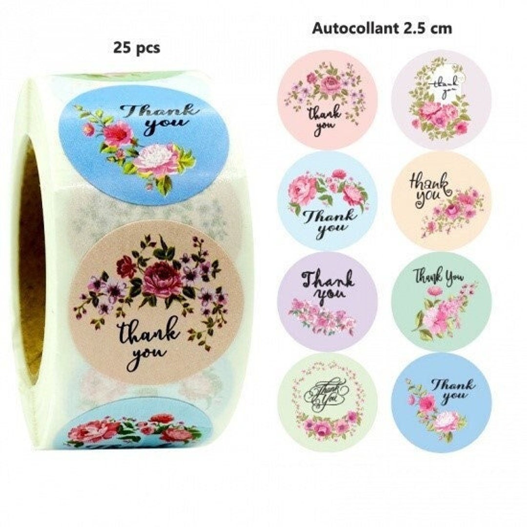 25 Self-adhesive Labels, 25 Mm Multi-colored Adhesive Labels With ...