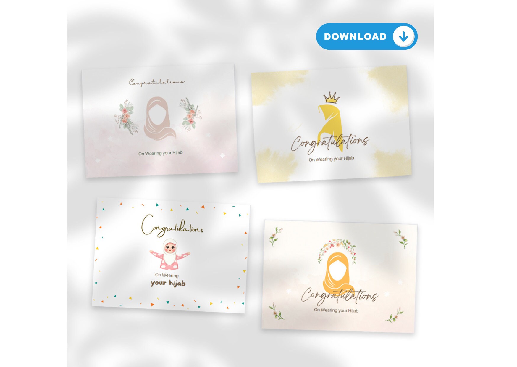 Hijab Congratulation Bundle Cards Congratulations Hijabi, Islamic ...