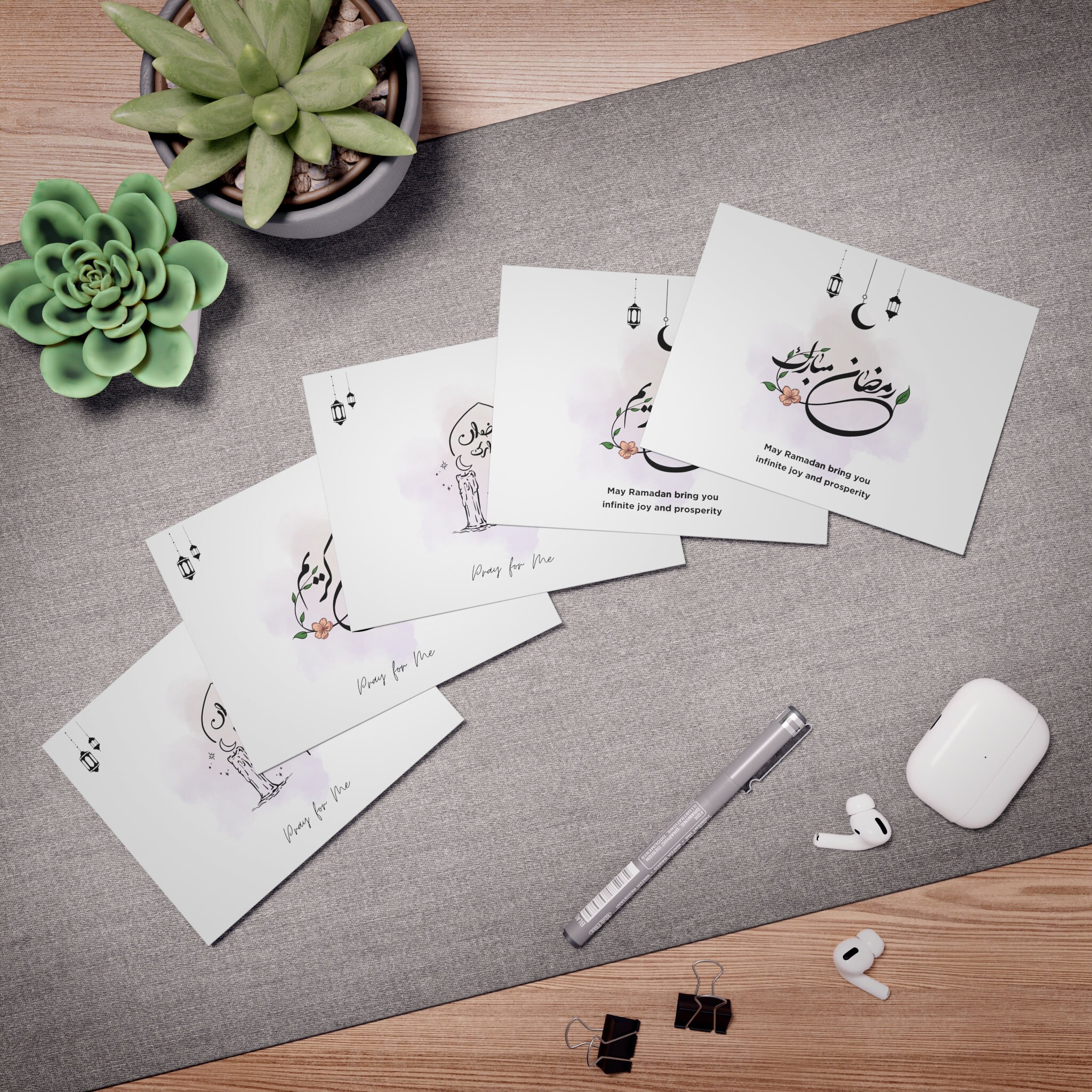 Set of 5 Ramadan Mubarak Cards, Postcards, Ramadan Gifts, Ramadan ...