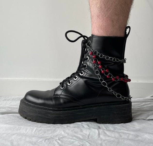 Wooden Bead Boot Chain chained Prayer Beads UNISEX - Etsy