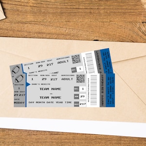 Printable Football Ticket EDITABLE Football Game Ticket Template ...