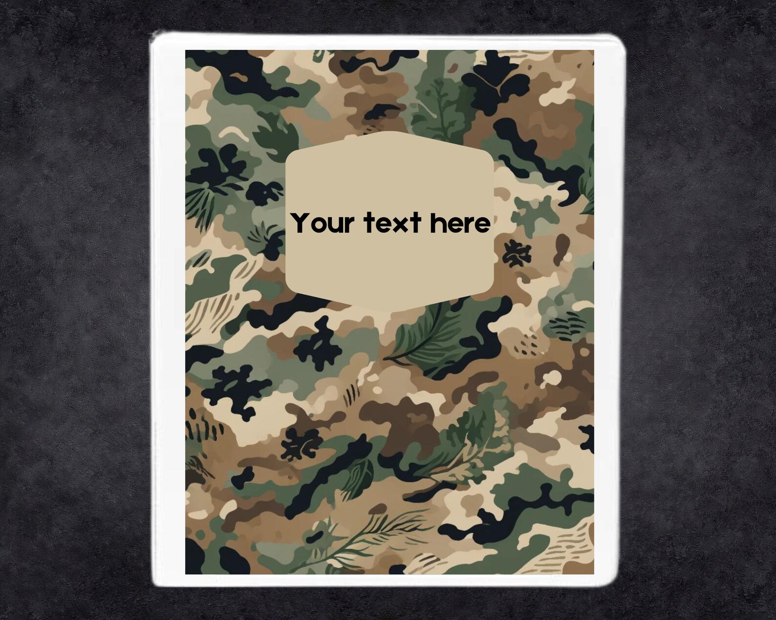 Camo Printable Binder / Editable Covers School Binder Printables - Use ...