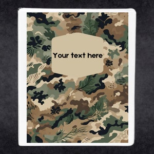 Camo Printable Binder / Editable Covers School Binder Printables - Use ...