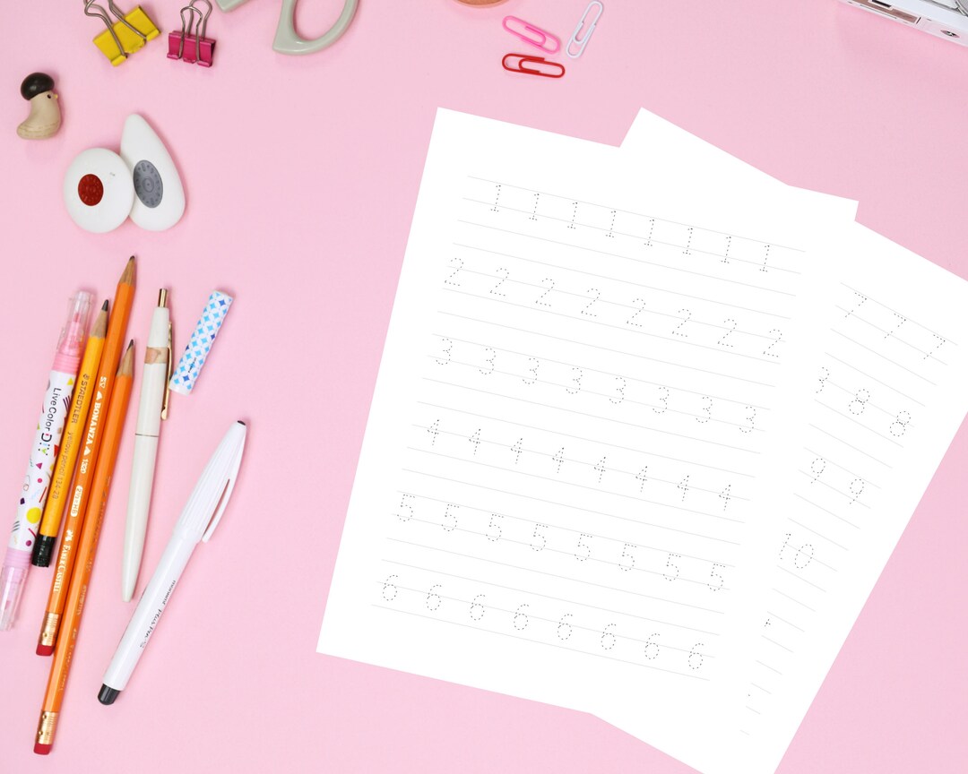 Printable Tracing Pages Alphabet and Numbers Print at Home 11x14 and 8. ...