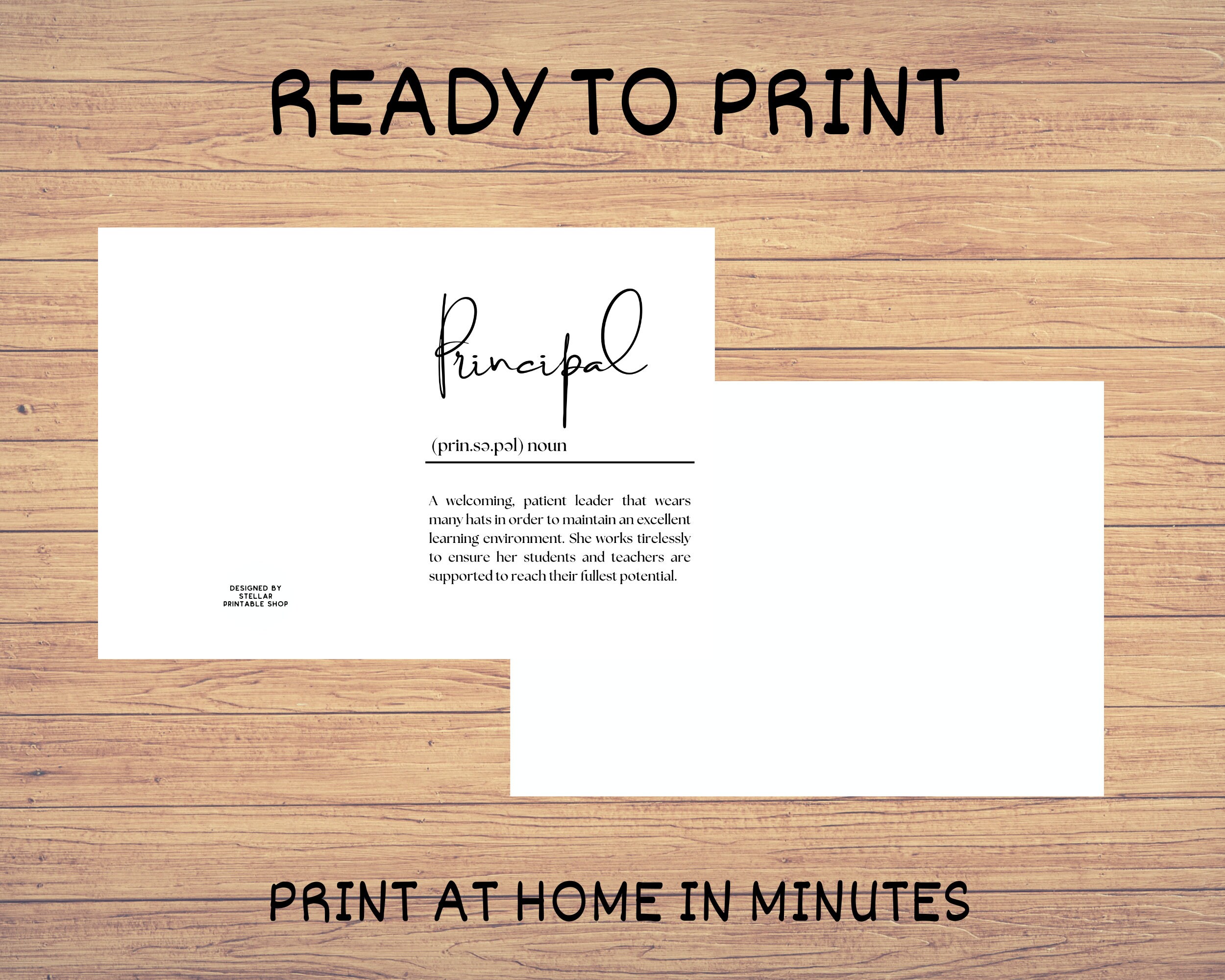 Card for Principal Digital Download Principal Card Printable Thank You ...