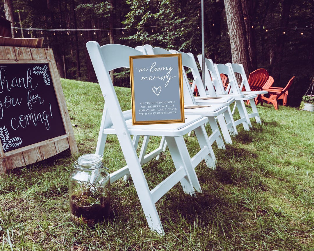 Dusty Blue Wedding in Loving Memory Sign Printable Wedding Template ...