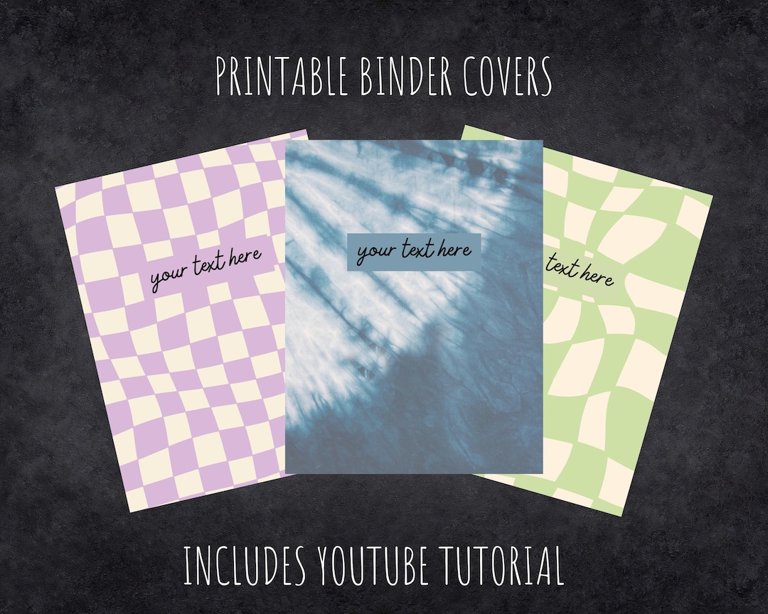 90s Theme Binder Cover Printable Bundle Checker Binder Cover for High ...