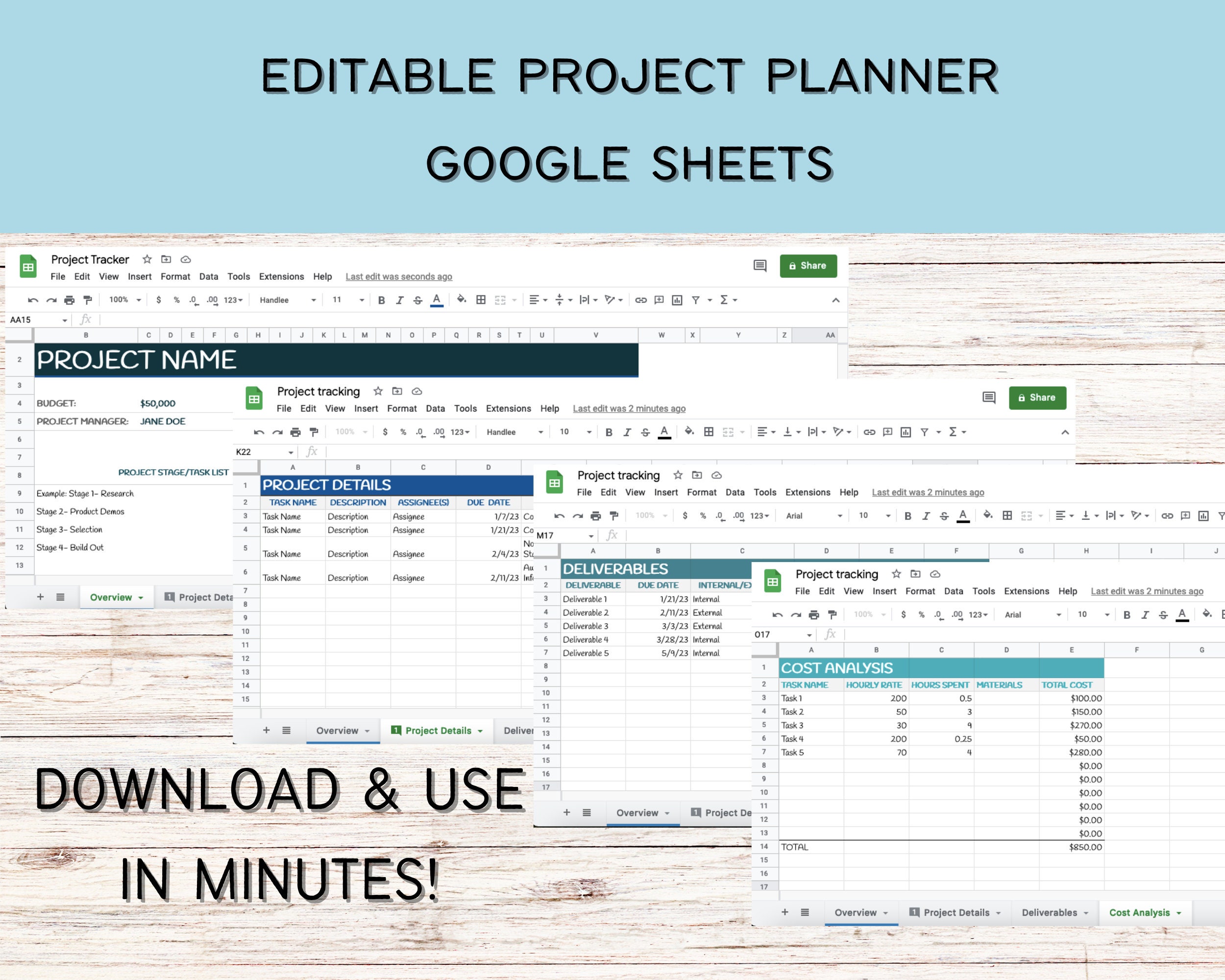 Small Business Project Planner / Includes Overview, Project Details ...