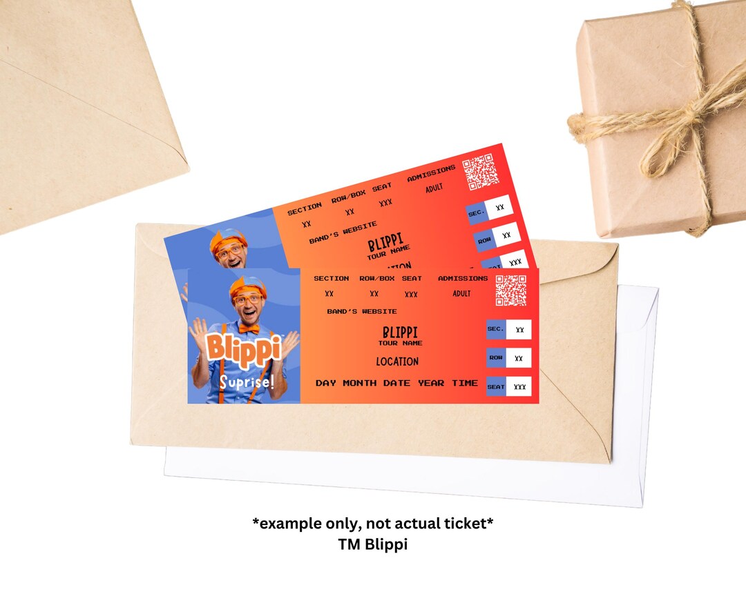 Red Kids Concert Ticket Template Printable Event Ticket EDITABLE ...