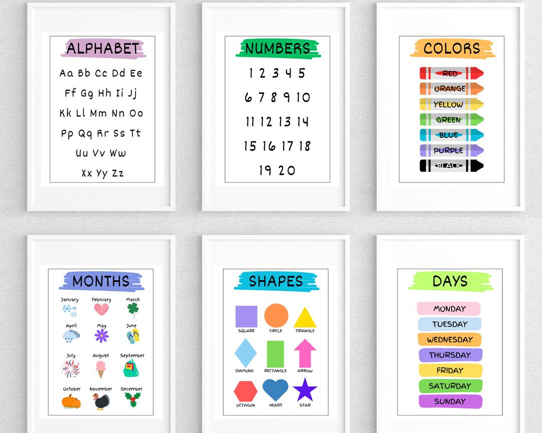 Home School Educational Wall Art / Education Printable for Classroom ...