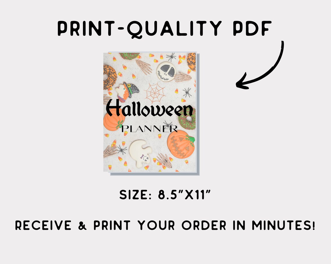 Halloween Digital Planner / Printable Halloween Planner- Includes ...