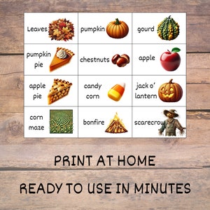 Printable Fall Flashcards / Kids Flashcards / Homeschool / Preschool ...