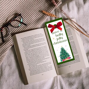 Printable Christmas Bookmarks Print at Home Christmas Gift Christmas ...